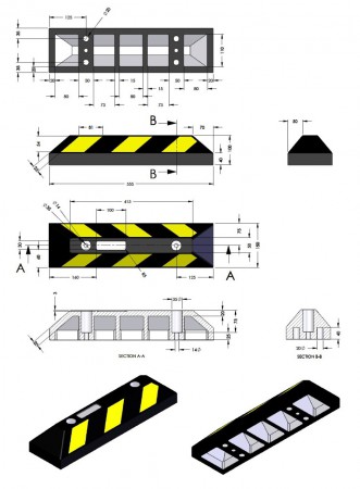 Rubber Parking Wheel Stop details.jpg :: Security & Safety